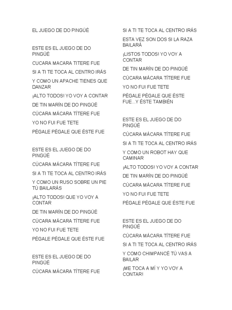 El Juego de Do Pingüé | PDF | Música grabada | Música pop