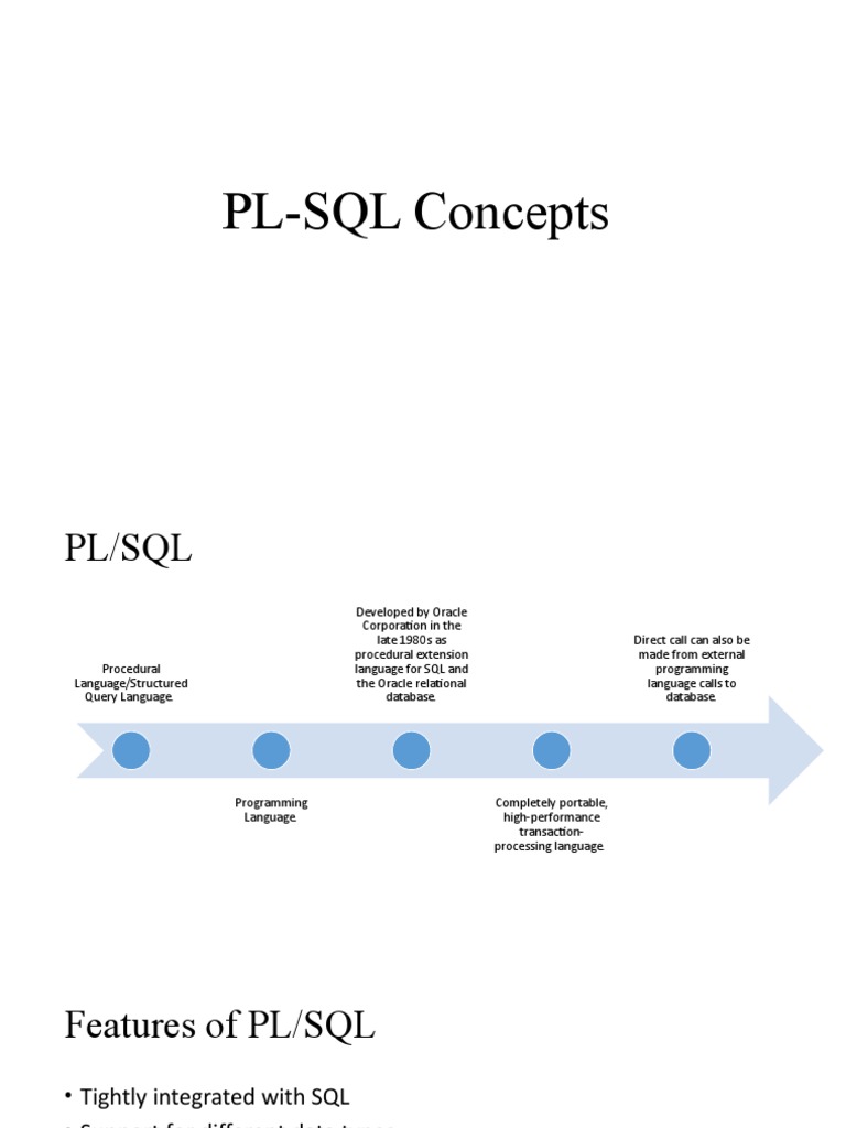 PL SQL Concepts | PDF | Pl/Sql | Databases