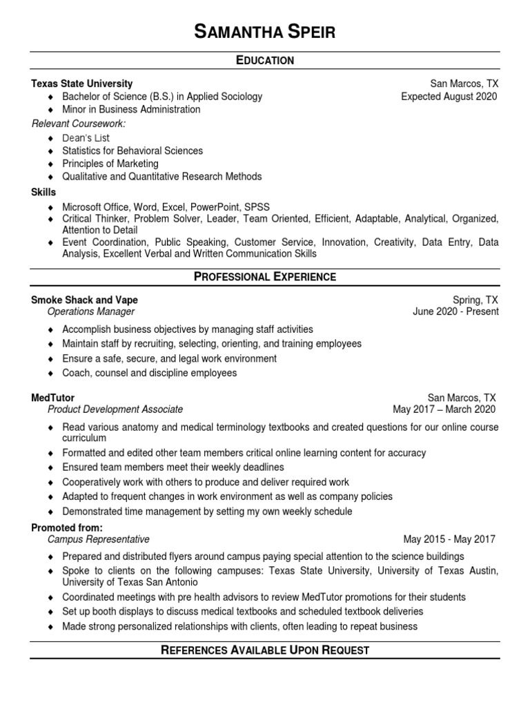 Sam Resume-2020-07-01 Mock2 | PDF | Educational Technology | Cognition
