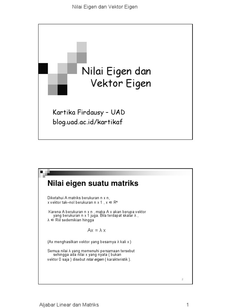 Nilai Eigen | PDF