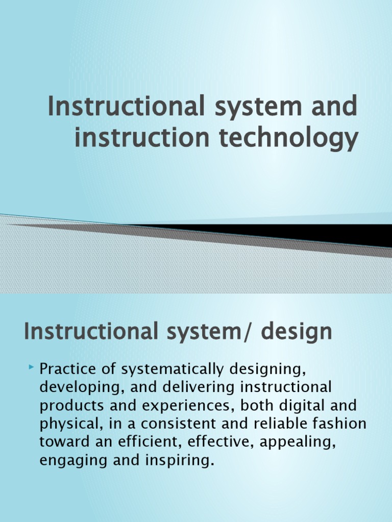 Instructional System and Instruction Technology | PDF