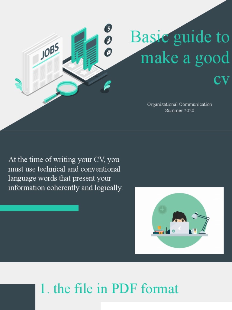 Basic Guide To Make A Good CV | PDF | Communication | Information