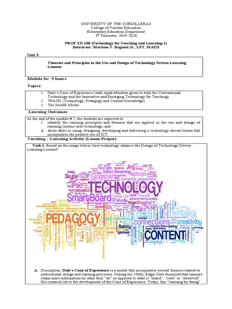 Module 3a: 5 Hours Topics:: 3. The SAMR Model | PDF | Educational ...