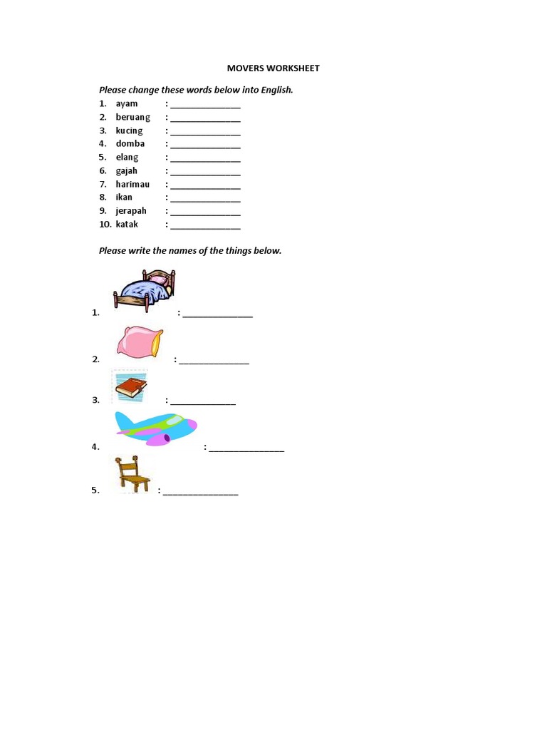 8-4-20 Movers Worksheet | PDF