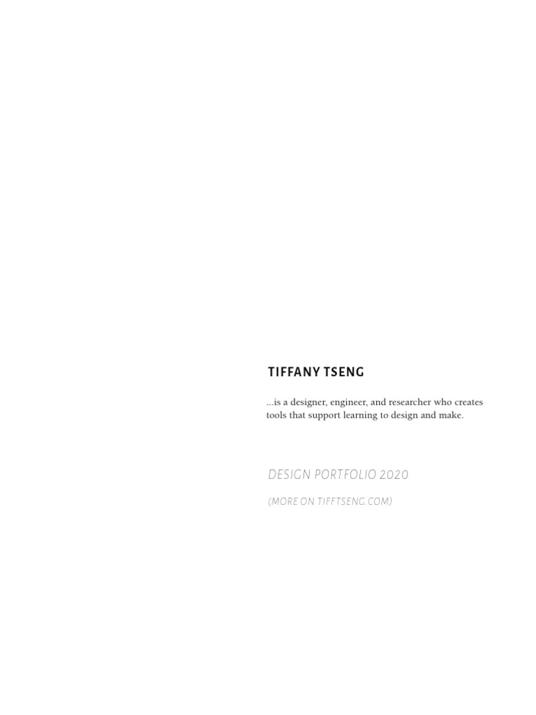 MIT Maker Portfolio by Tiffany Tseng | PDF | Page Layout | Design