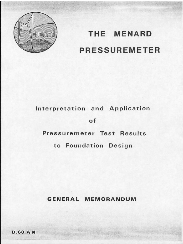 D60-Menard Pressuremeter PDF | PDF | Deformation (Engineering) | Deep ...