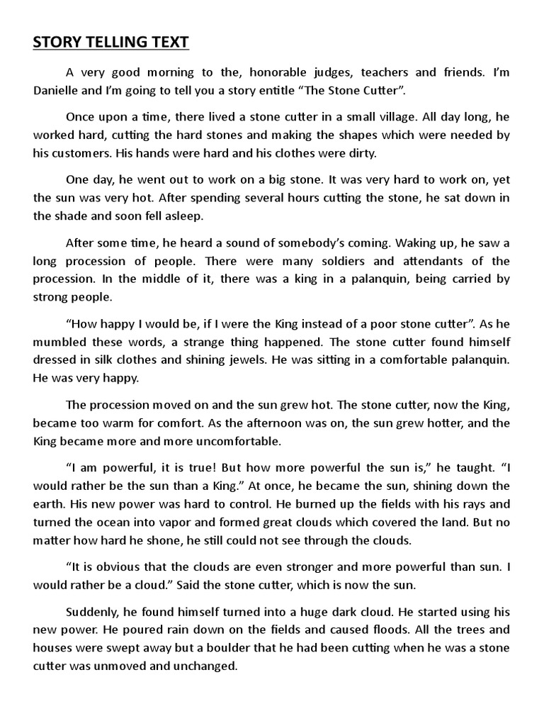 Story Telling Text | PDF