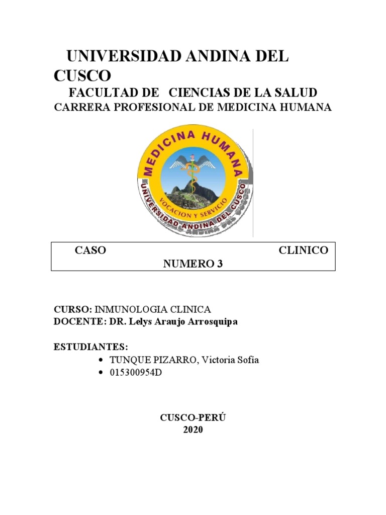 Caso Clinico Inmunologia | PDF | VIH | VIH / SIDA