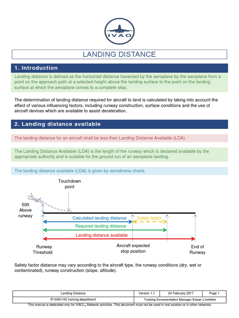 Landing Distance | PDF | Runway | Aircraft