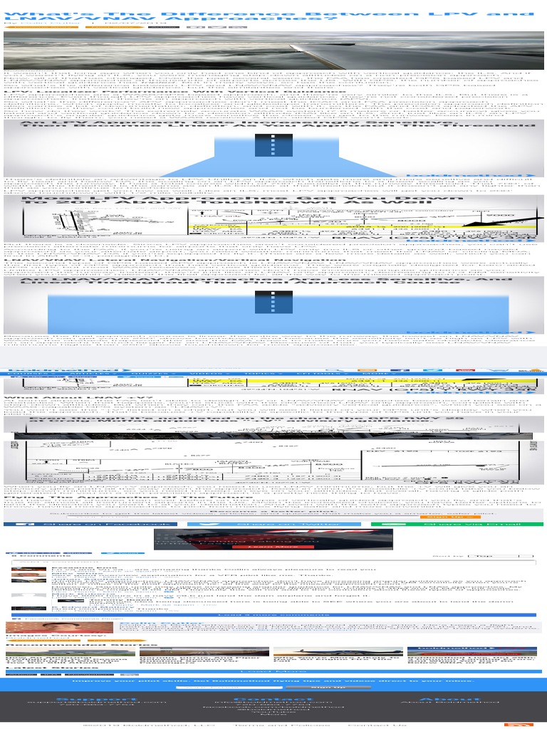 Difference LPV and Lnav - Vnav | PDF | Navigation | Aviation