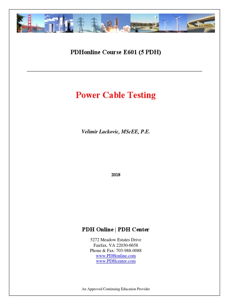 Power Cable Testing | PDF | Alternating Current | Insulator (Electricity)