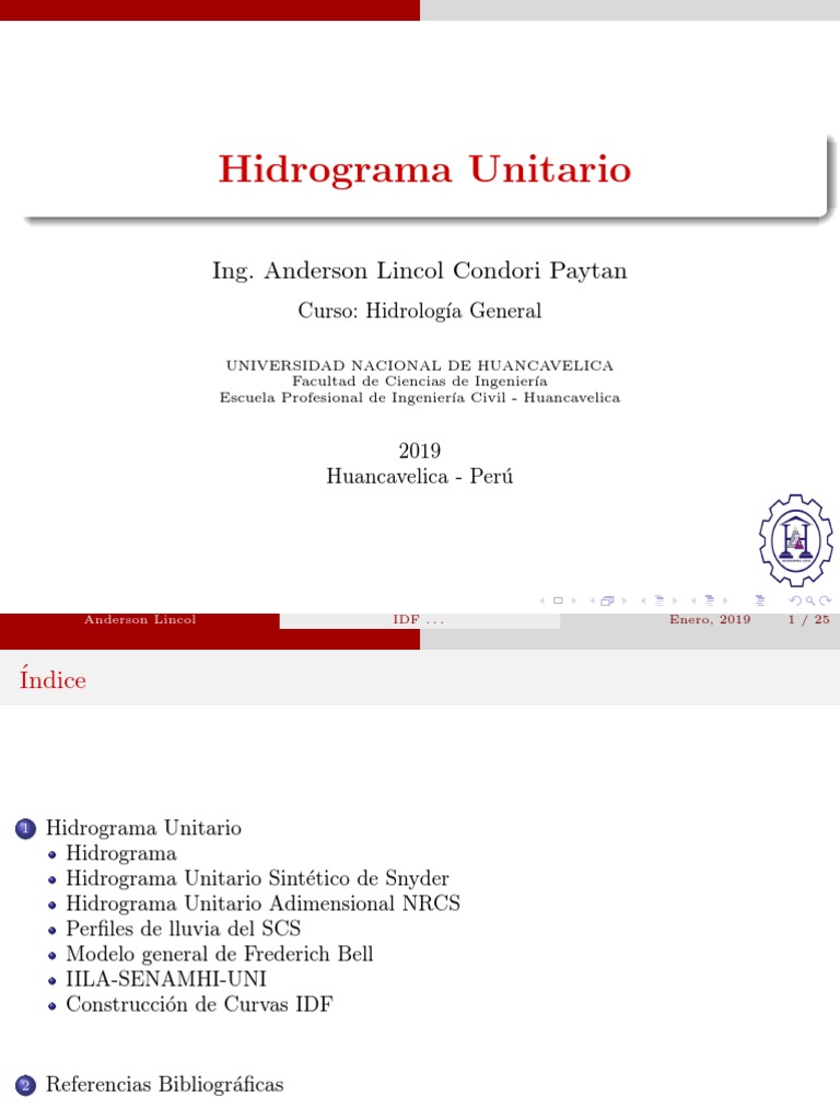 Presentacion Hidrogramas | PDF | Mecánica de fluidos | Ciencias de la Tierra