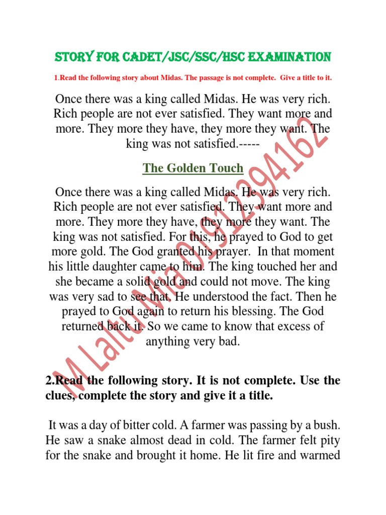 Completing Story PDF | PDF | Snow White | Solomons