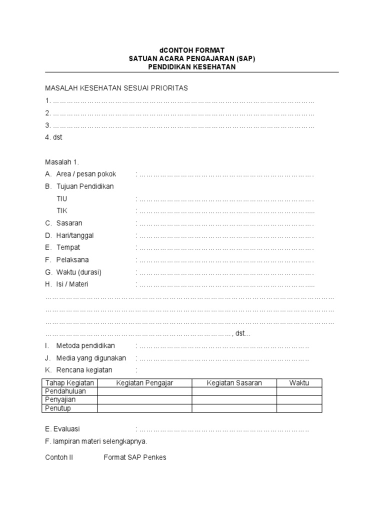Format Sap Promkes | PDF