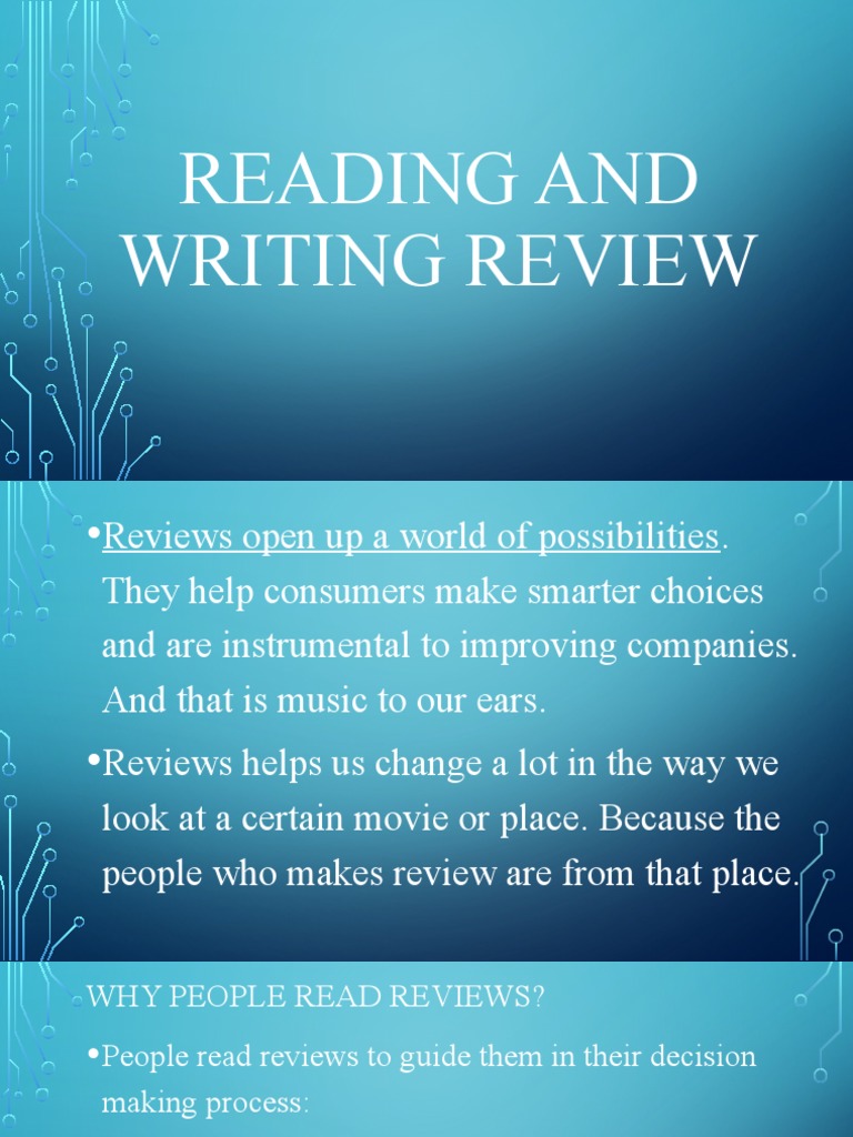 Reading and Writing Review | PDF | Credibility | Books