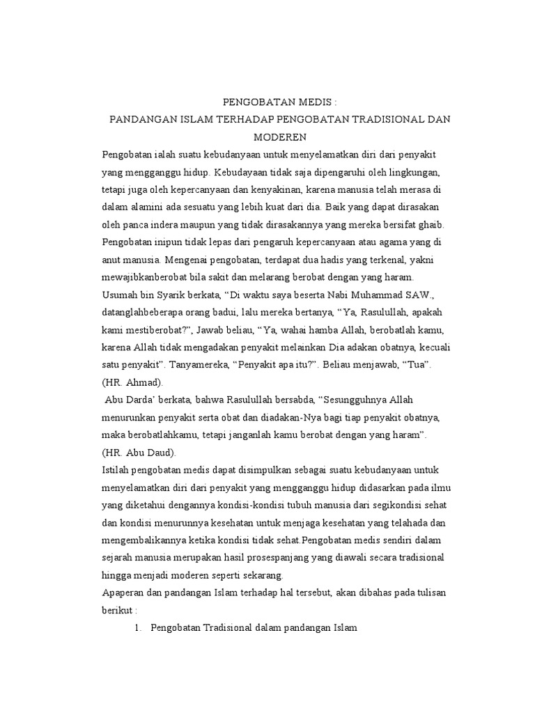 Pengobatan Medis | PDF | Pengembangan Diri