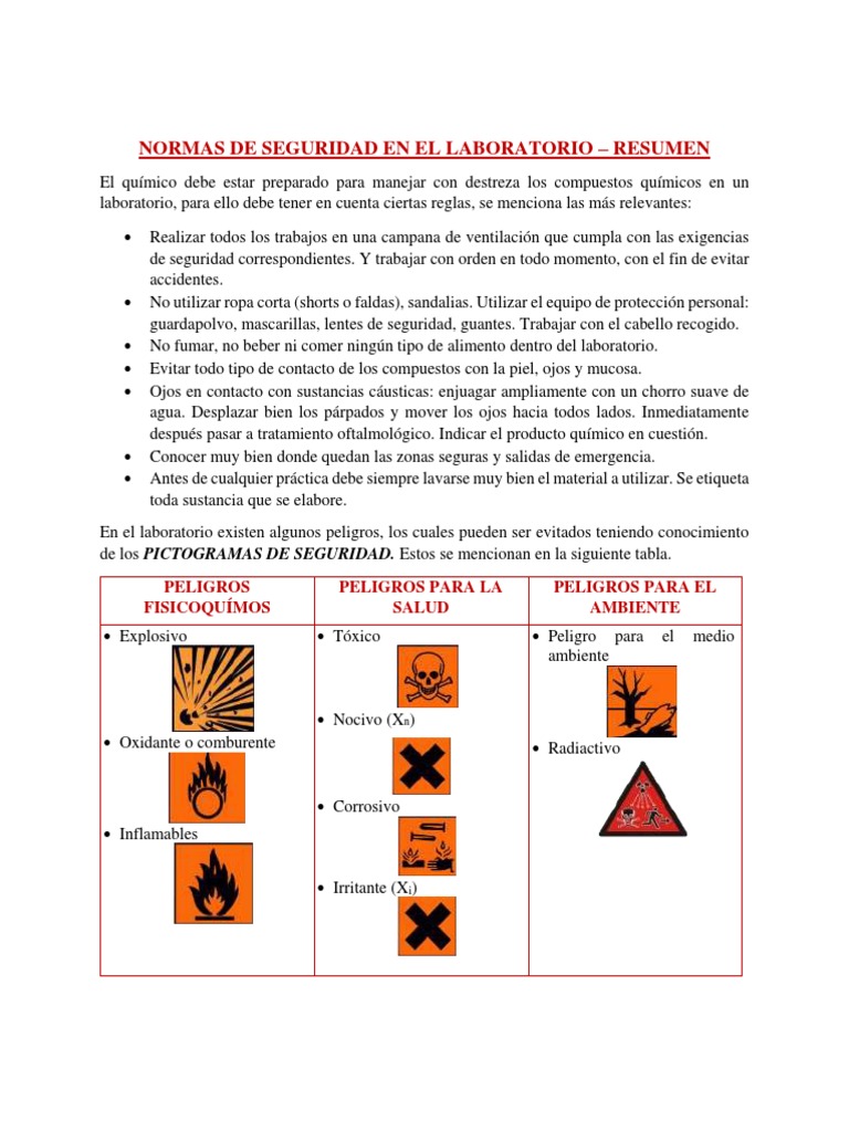 Seguridad en el Laboratorio | PDF | Laboratorios | Agua