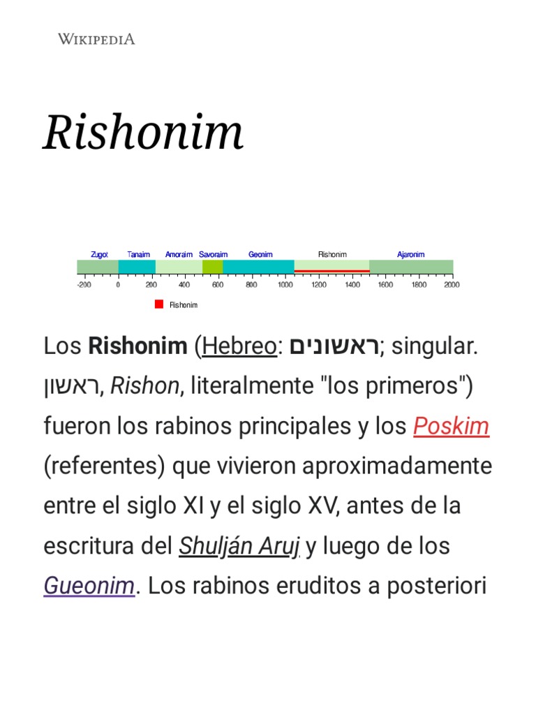 Rishonim | PDF | Judaísmo ortodoxo | Talmud