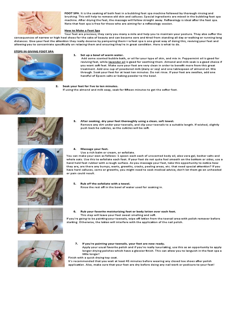 Foot Spa Lecture | PDF | Spa | Nail (Anatomy)