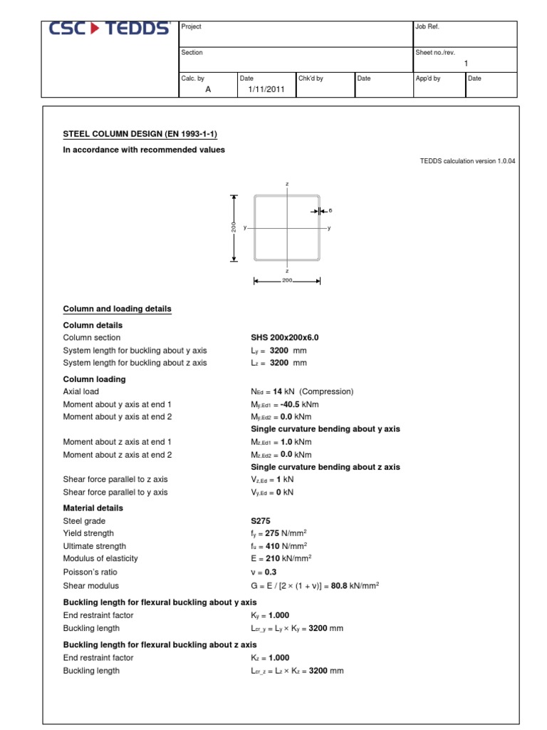 Steel Column Design | PDF | Buckling | Classical Mechanics