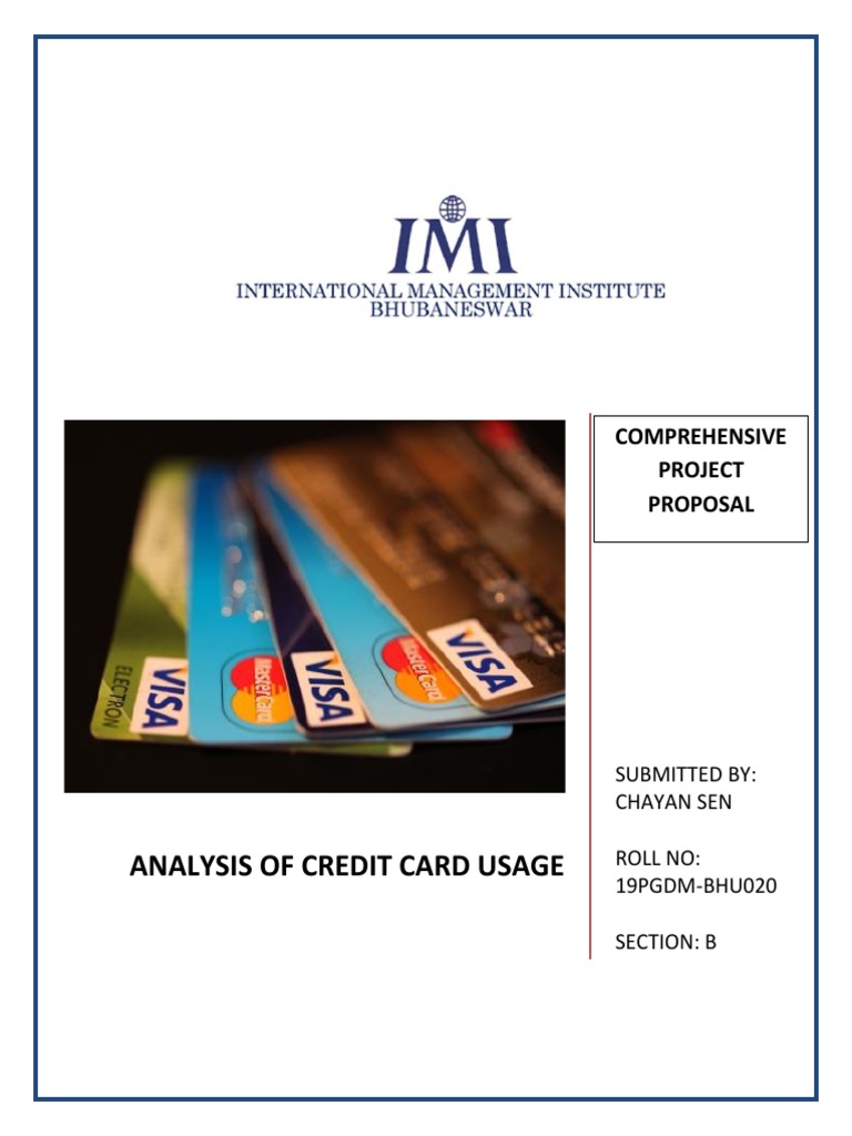 Analysis of Credit Card Usage: Comprehensive Project Proposal | PDF ...