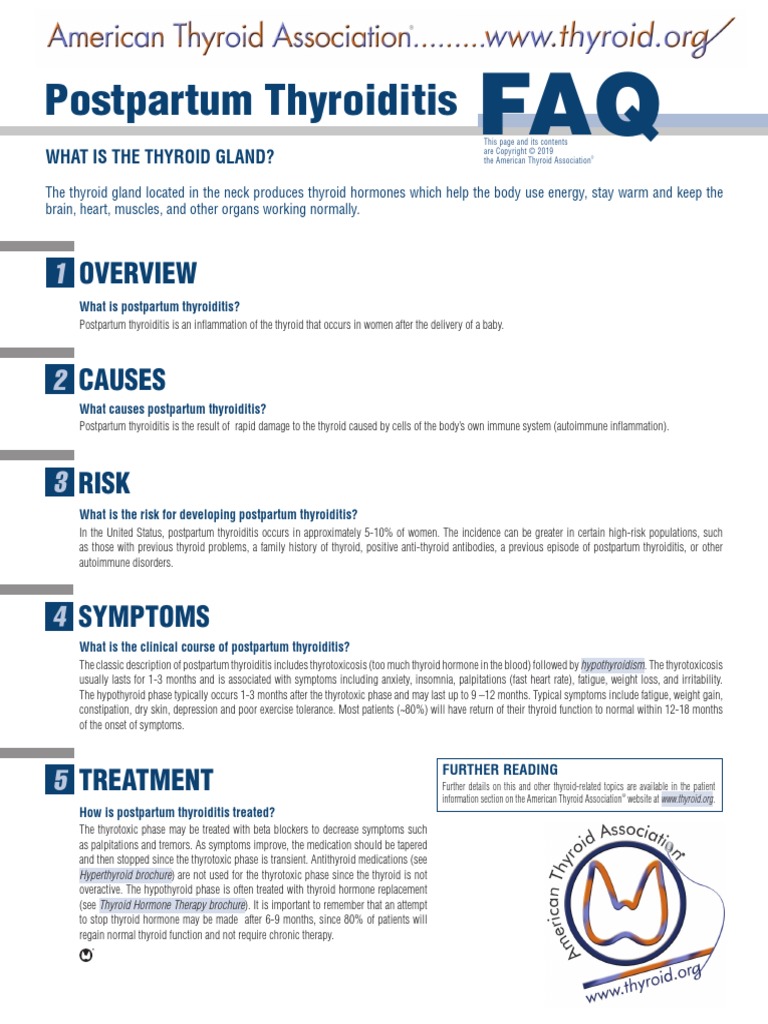 Postpartum Thyroiditis: What Is The Thyroid Gland? | PDF ...