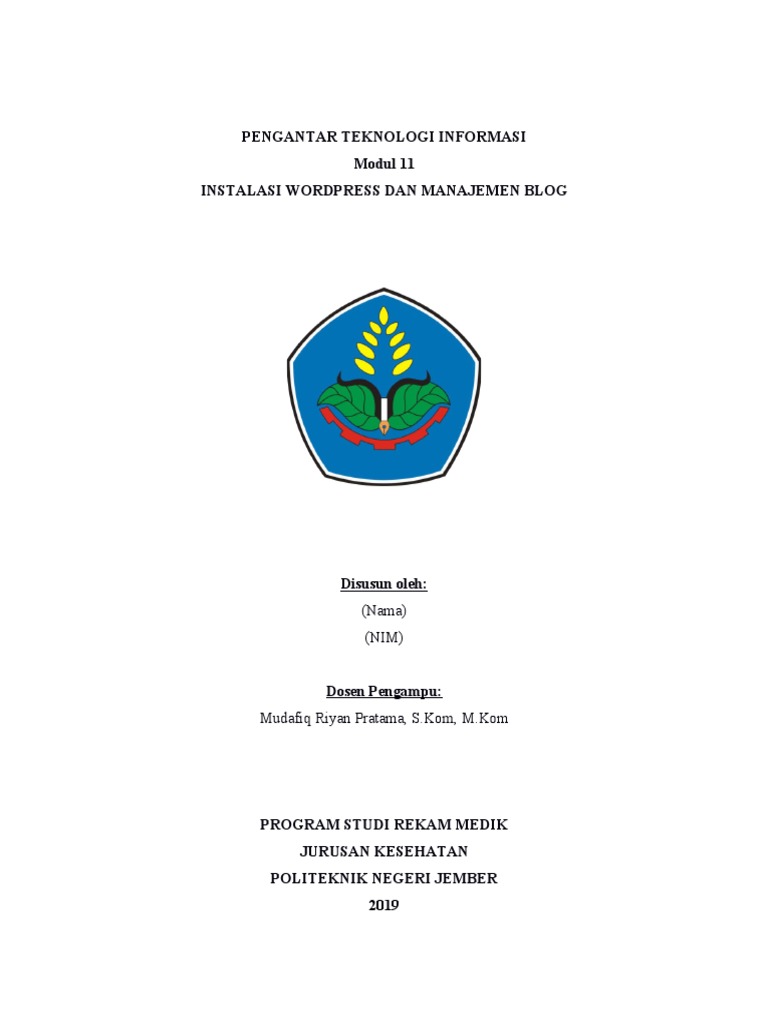 Modul Praktikum Blog - PTI | PDF