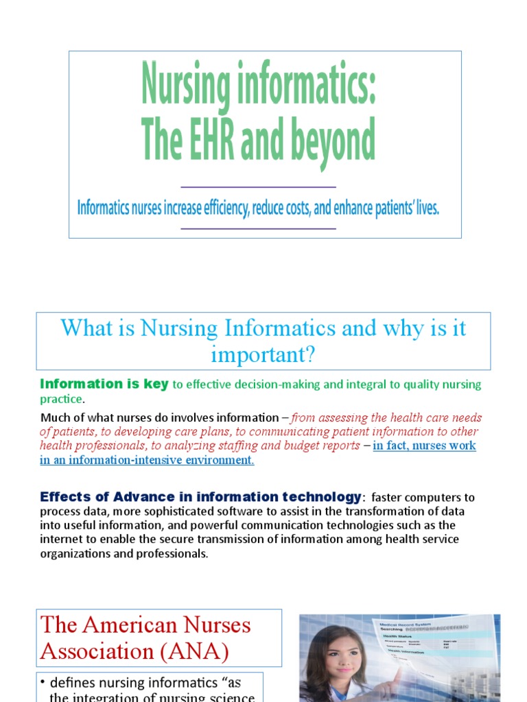 Lesson 1.1.nursing Informatics | PDF | Electronic Health Record ...