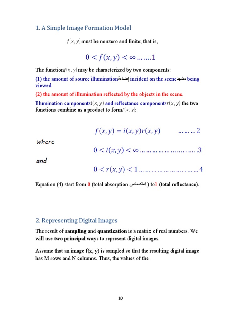 A Simple Image Formation Model | PDF | Image Resolution | Distance