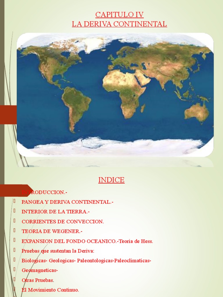 Cap. - Iv . - La Deriva Continental | PDF | Placas tectónicas ...