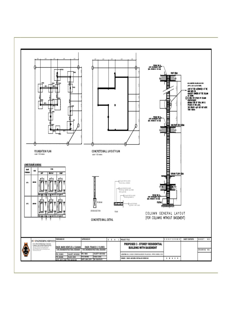 Concrete Wall Layout Plan Foundation Plan: Suggested Splice Location ...