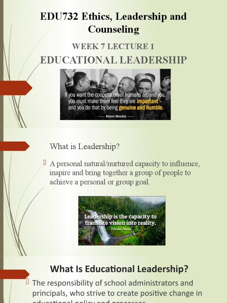 EDU732 Ethics, Leadership and Counseling | PDF | Leadership | Value (Ethics)