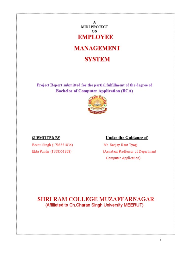 Employee Management System Report | PDF | Windows 10 | Databases