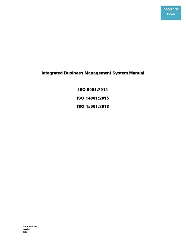 Business Management System - Integrated 9 & 14 & 45 | PDF | Iso 9000 | Risk
