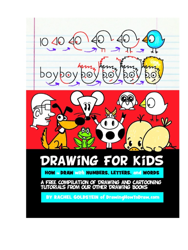 Drawing For Kids How To Draw Cartoons With Letters Numbers A PDF | PDF
