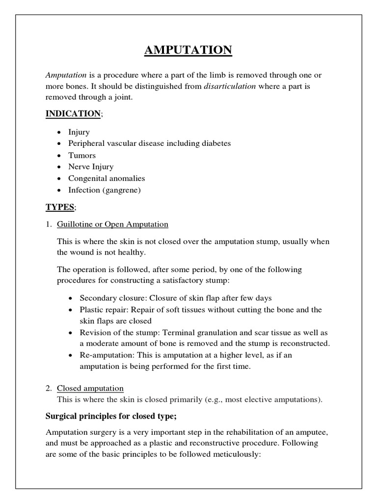 AMPUTATION For BPT | PDF | Amputation | Prosthesis