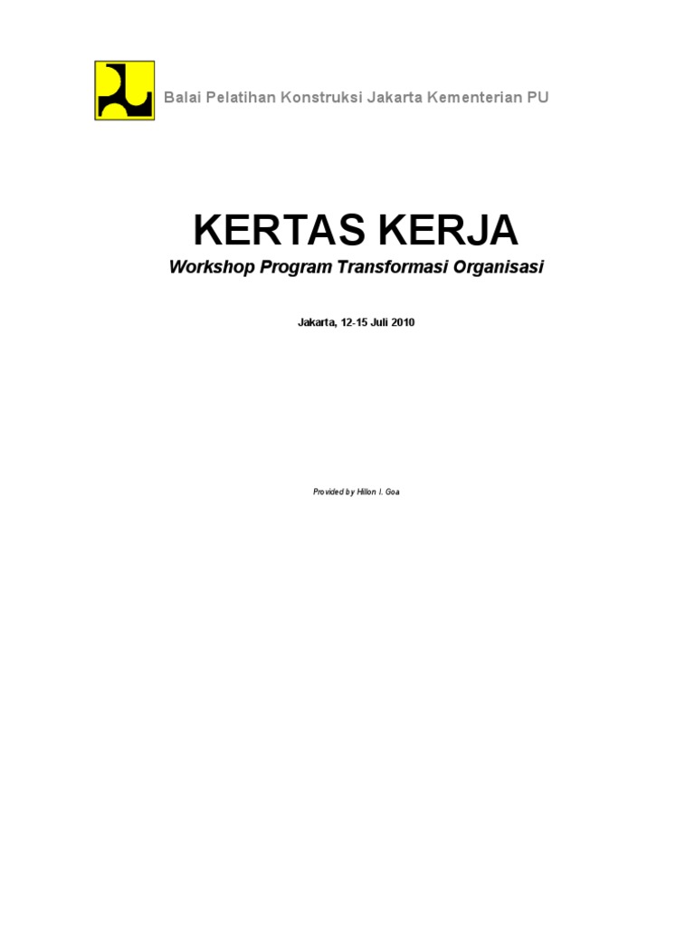 Kertas Kerja-Form Workshop - 1 | PDF