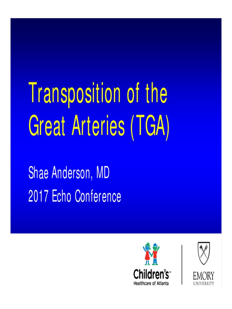 Transposition of The Great Arteries Anderson | PDF | Coronary ...