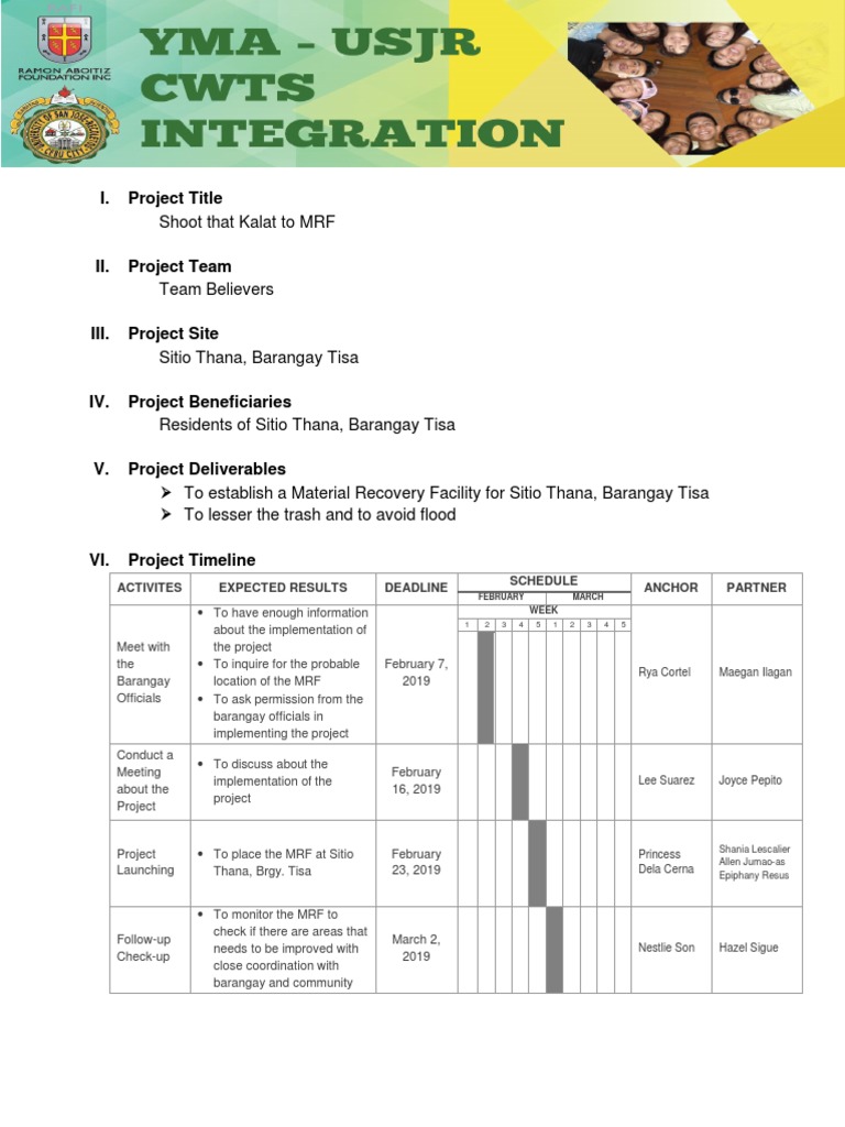Shoot That Kalat To MRF: I. Project Title | PDF | Policy | Government