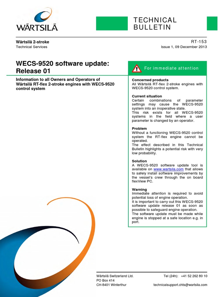 Technical Bulletin: RT-153 Wärtsilä 2-Stroke | PDF | Zip (File Format ...