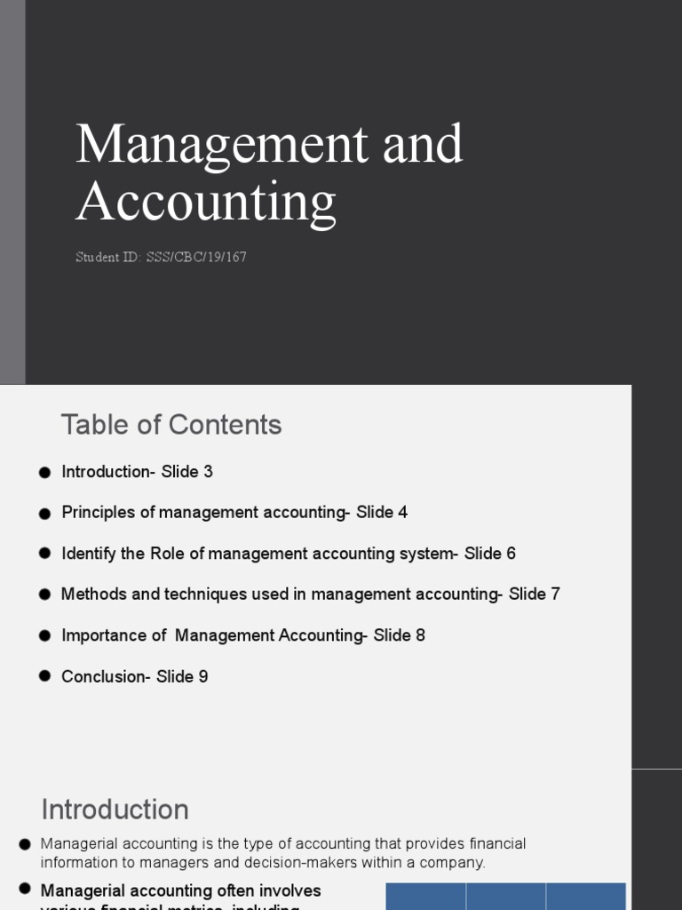 Management and Accounting | PDF | Management Accounting | Accounting