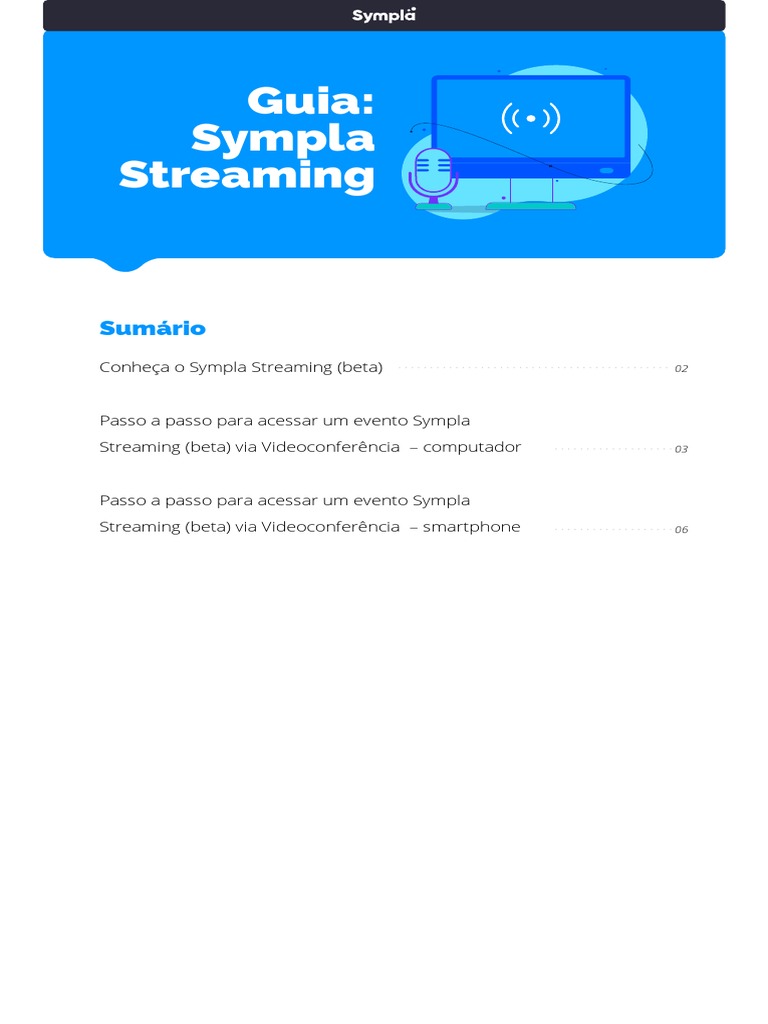 Guia - Sympla Streaming PDF | PDF
