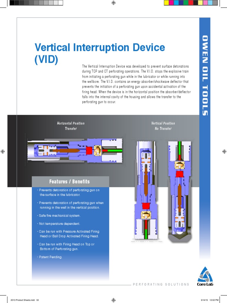 Vertical Interruption Device (VID) : Features / Benefits | PDF | Shock ...