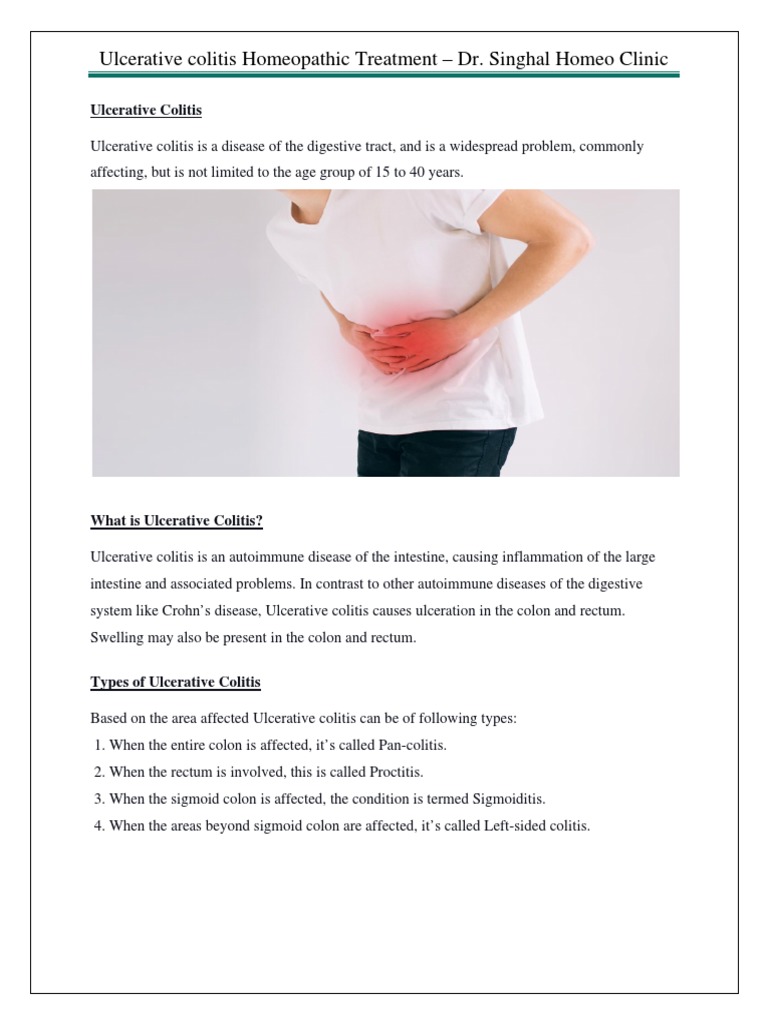 Ulcerative Colitis Homeopathic Treatment PDF | PDF | Ulcerative Colitis ...