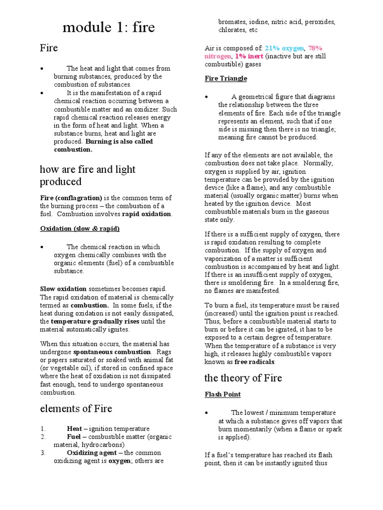 Understanding the Scientific Principles of Fire | PDF | Combustion ...