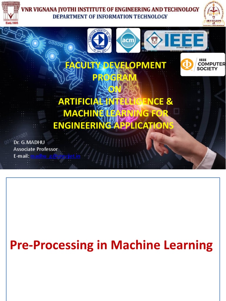 Faculty Development Program ON Artificial Intelligence & Machine Learning For Engineering ...