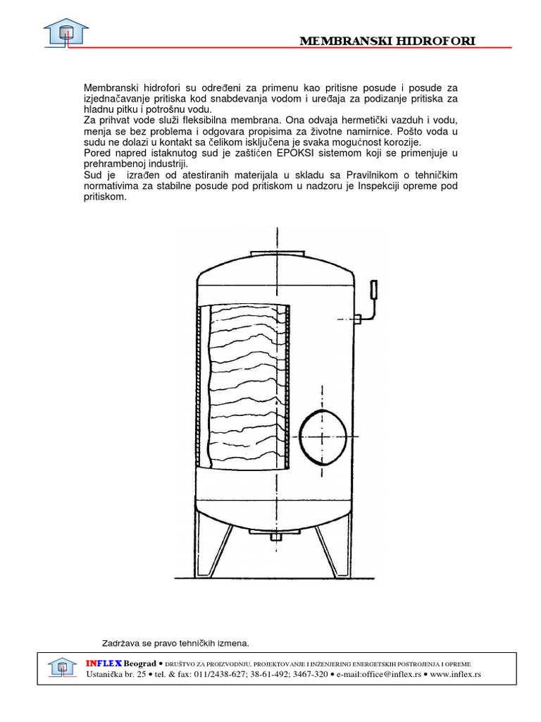 Membranski Hidrofori PDF | PDF