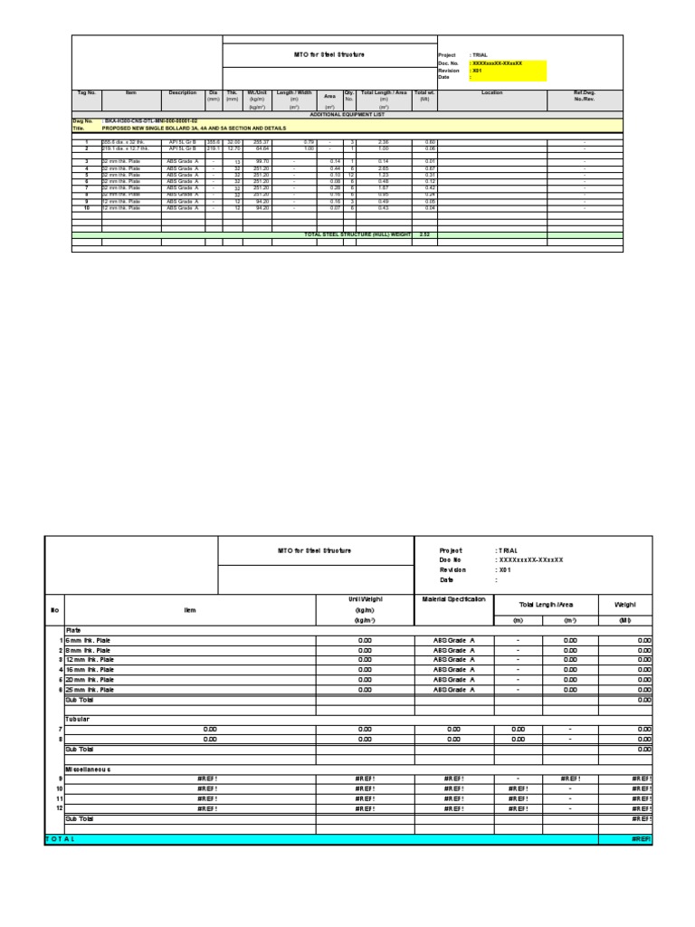 COntoh XLS MTO | Download Free PDF | Nature
