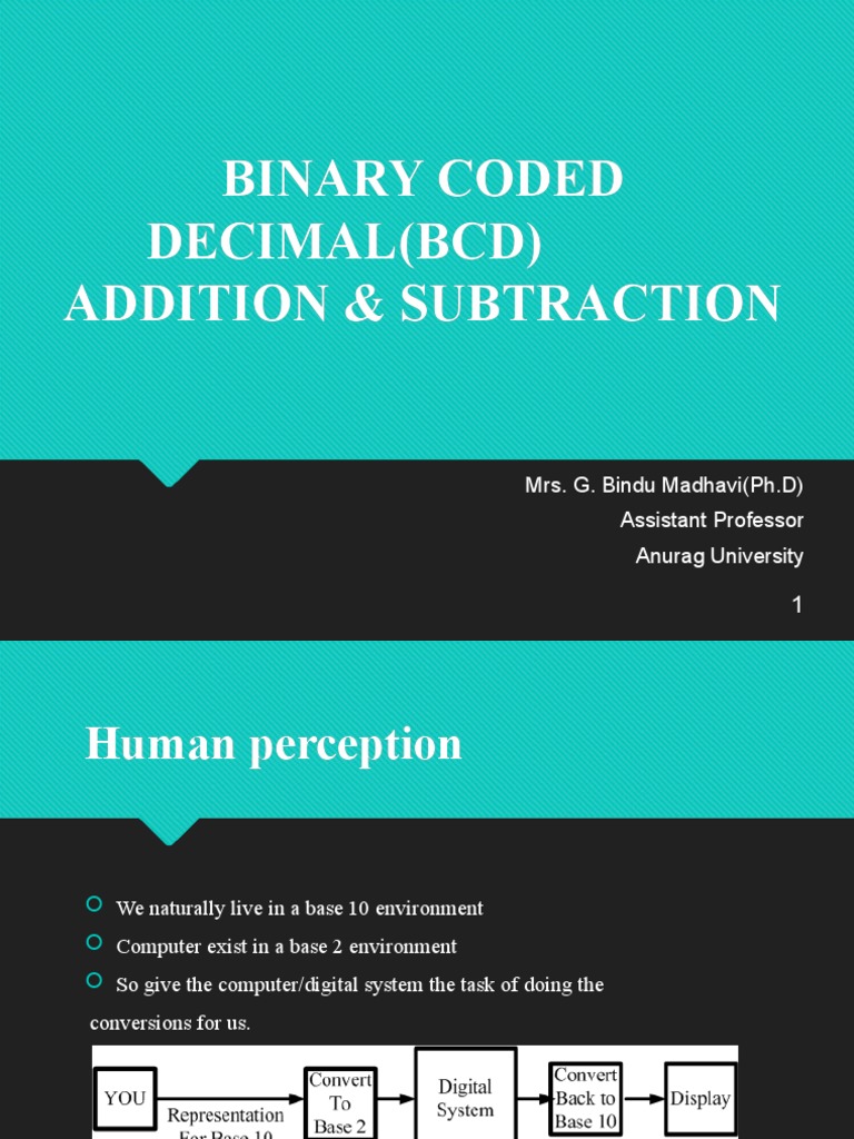 BCD Addition & Subtraction | PDF | Binary Coded Decimal | Subtraction