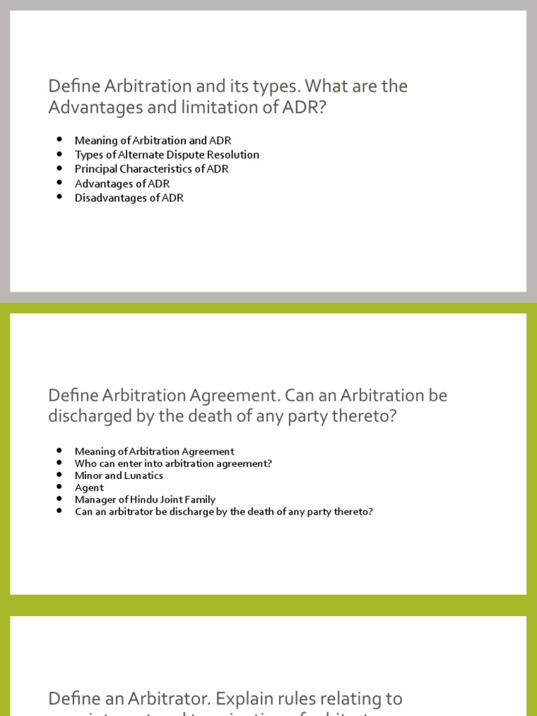 Define Arbitration and Its Types. What Are The Advantages and ...